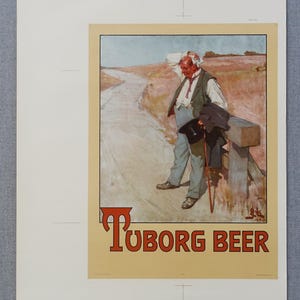 1950s Tuborg Beer Commercial "the Thirsty Man" - Original Vintage ...