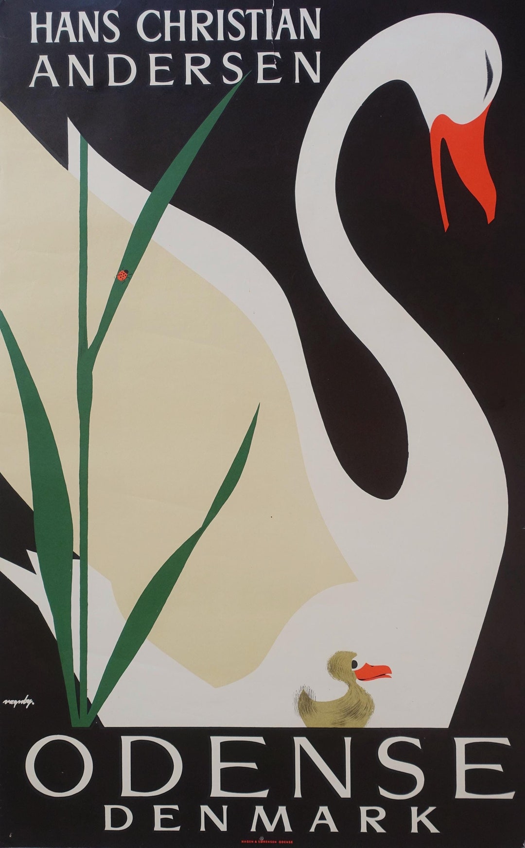 1959 Denmark Travel Poster by Viggo Vagnby Original Vintage Poster - Etsy
