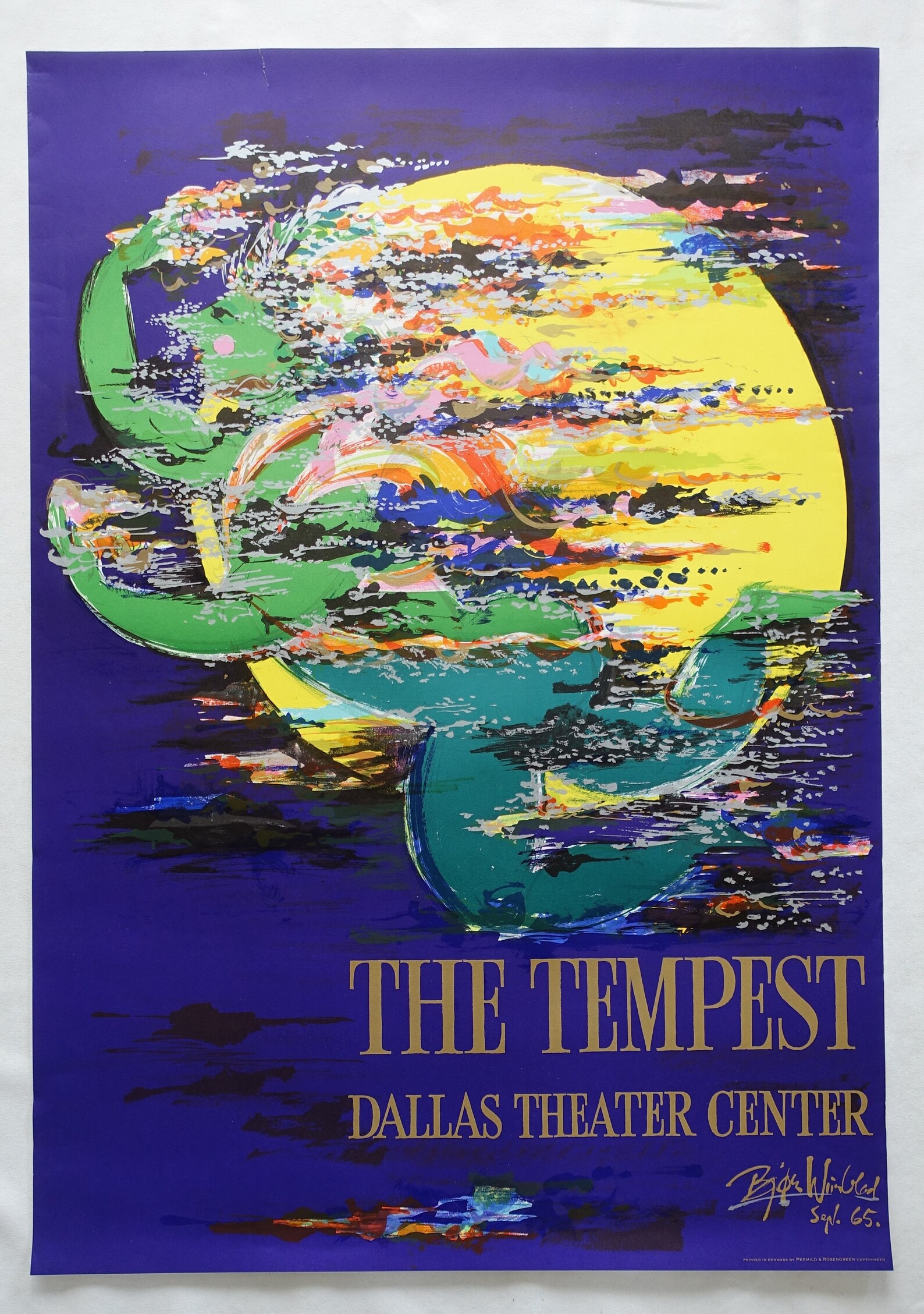 1965 Wiinblad the Tempest Dallas Theater Center - Original Vintage ...