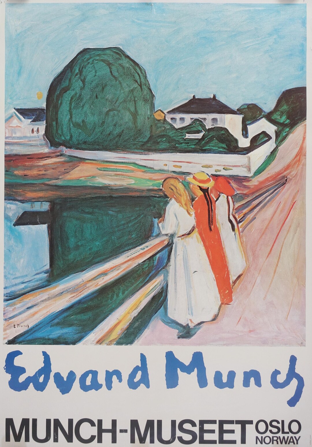1970s Edvard Munch the Girls on the Bridge on Munch Museum - Original ...