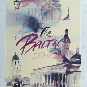 1992 Baltic States Travel Poster by Scandinavian Airlines - Original ...
