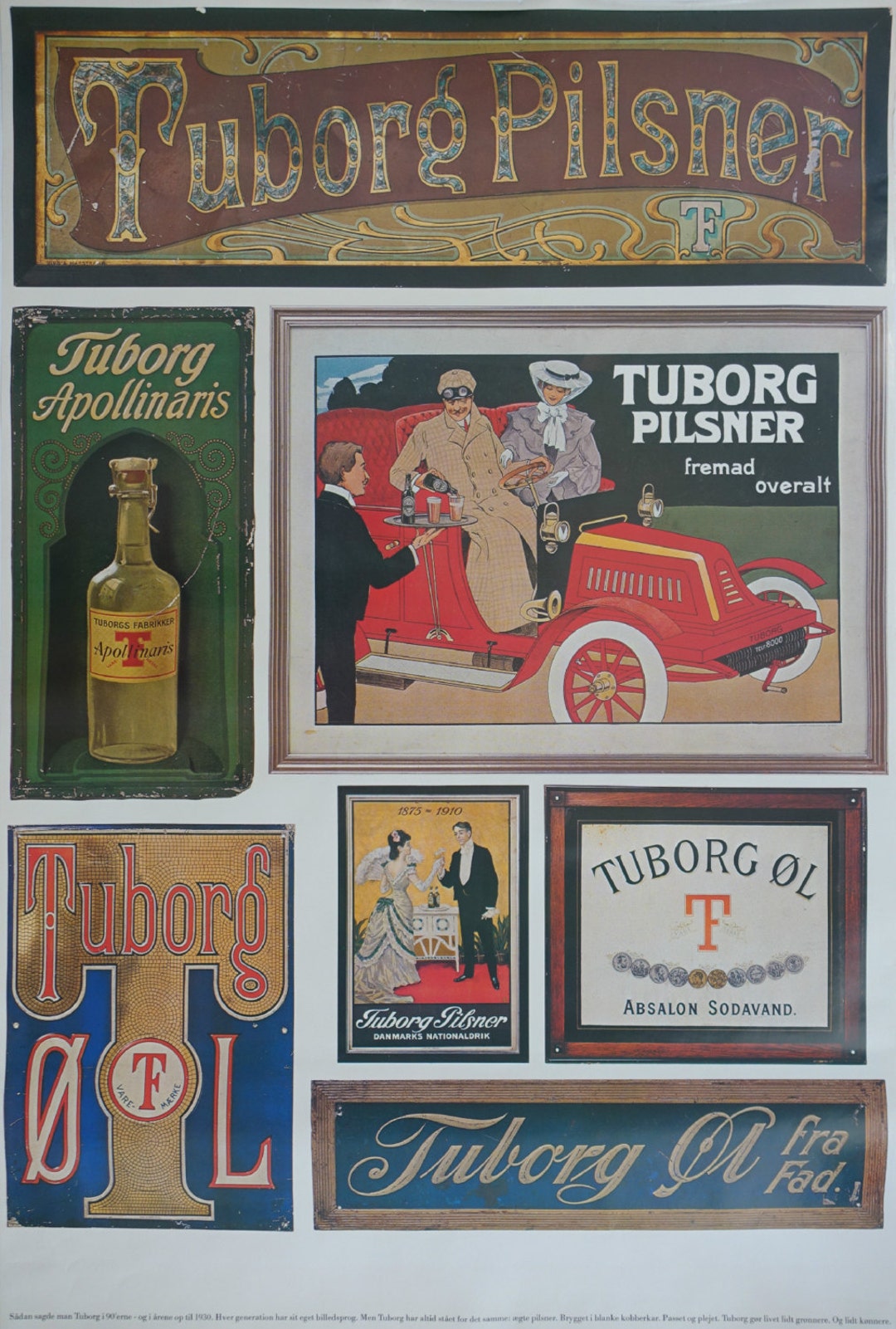 1970s Tuborg Beer Advertisement II Original Vintage Poster - Etsy