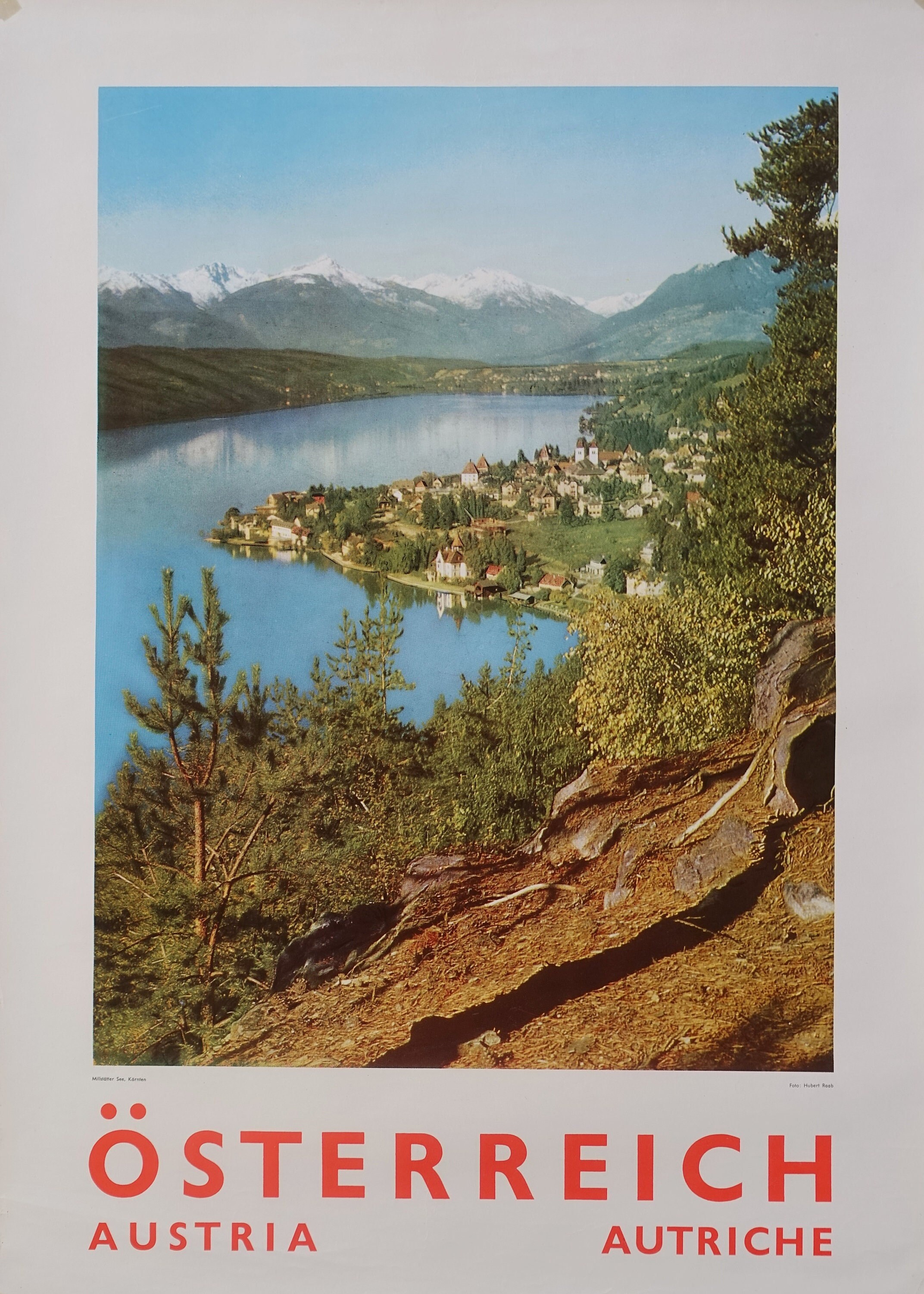 1960s Austria Travel Poster Millstätter See, Kärnten - Original Vintage ...