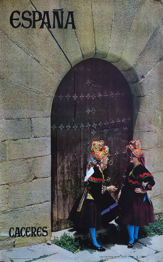 1965 Spain Travel Poster cáceres Original Vinage Poster | Etsy