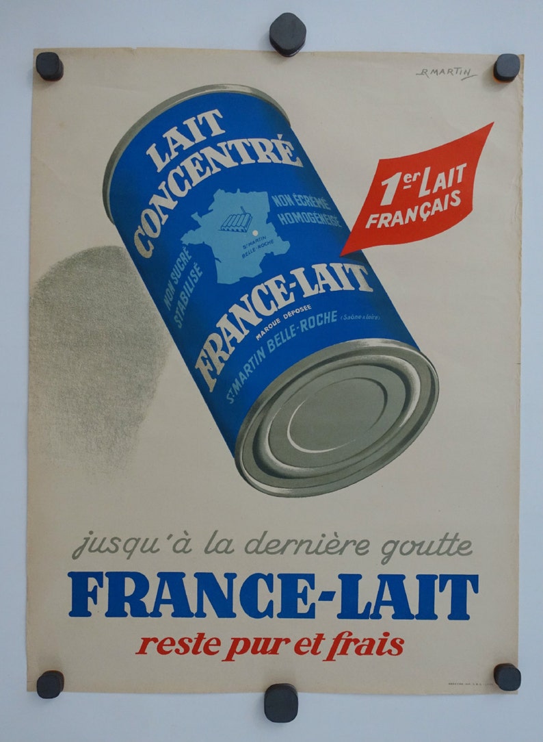 1950s French Milk Advertisement france-lait - Etsy Denmark