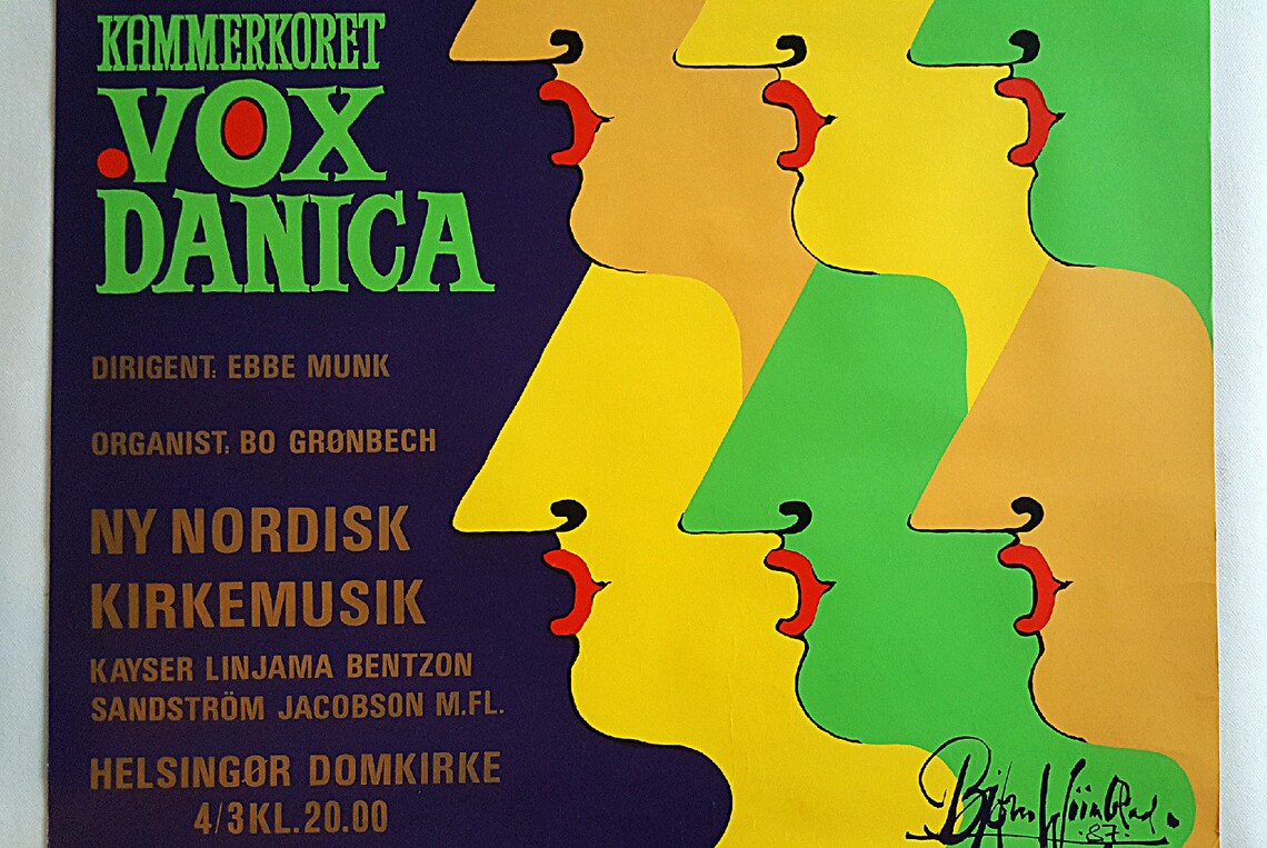 1987 Wiinblad Vox Danica Music Poster - Original Vintage Poster - Etsy