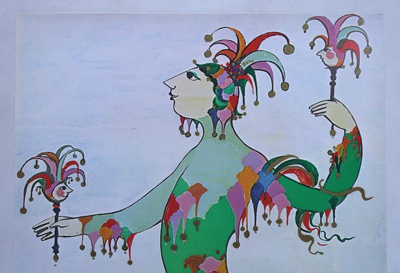 1970s "the Jester" From the Little Mermaid by Bjørn Wiinblad - Original ...