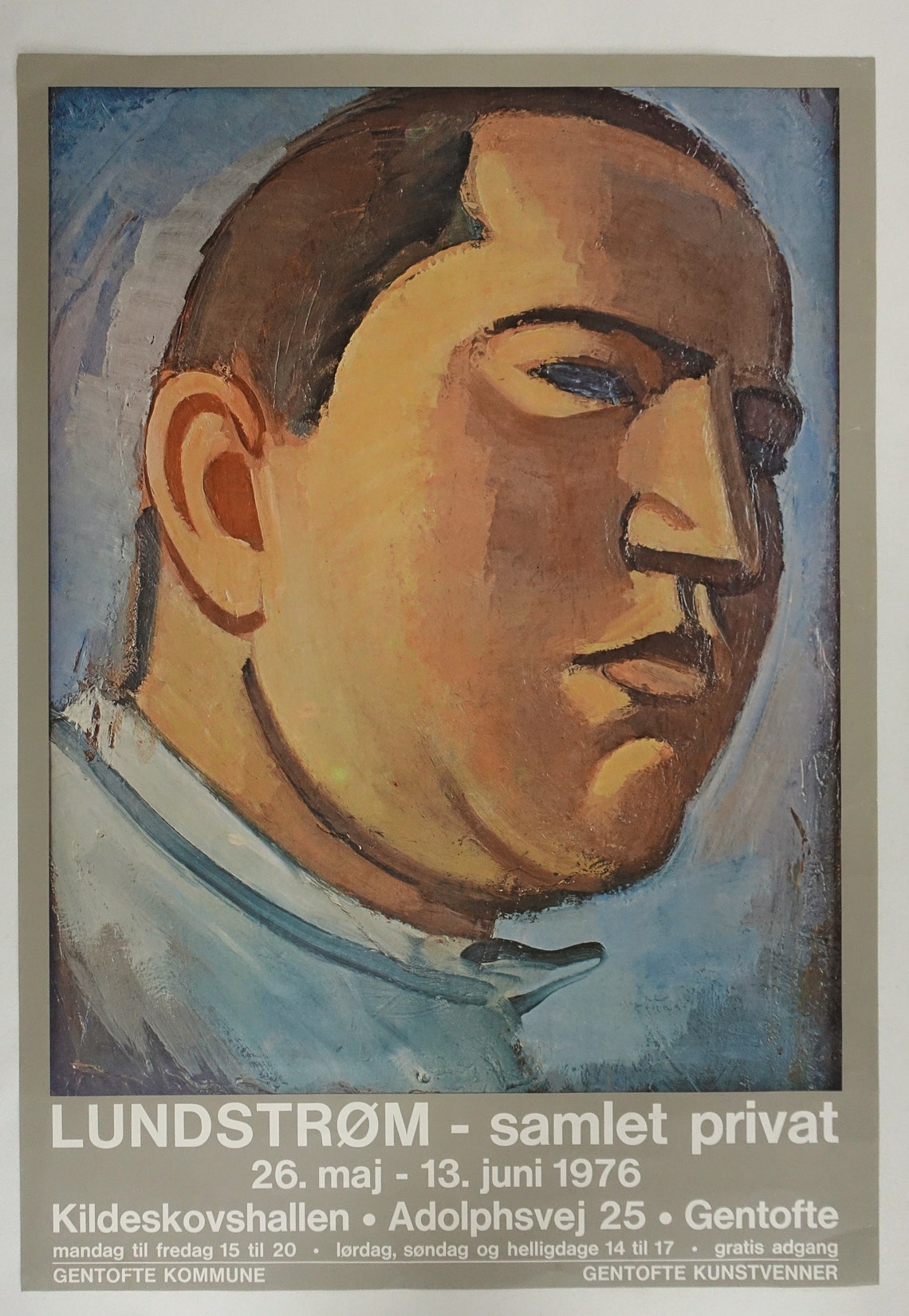 1976 Lundstrøm Art Exhibition Poster - Original Vintage Poster - Etsy
