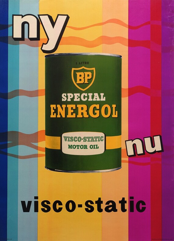 1960s BP Motor Oil Advertisement Original Vintage Poster - Etsy
