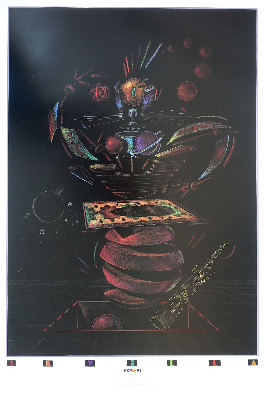 1992 Sevilla Expo by Carlos Killiam - Original Vintage Poster - Etsy