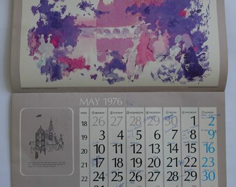 1961 SAS Airlines Calendar by Otto Nielsen Original Vintage | Etsy