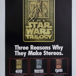 1997 Star Wars Trilogy Music Poster - Original Vintage Poster - Etsy ...
