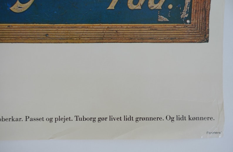 1970s Tuborg Beer Advertisement II - Original Vintage Poster - Etsy