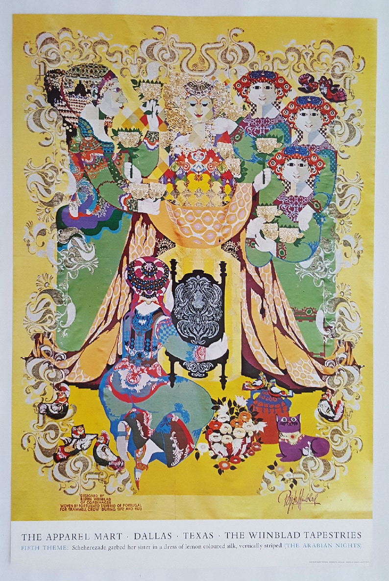 1972 the Wiinblad Tapestries - the Arabian Nights (fifth Theme Large ...