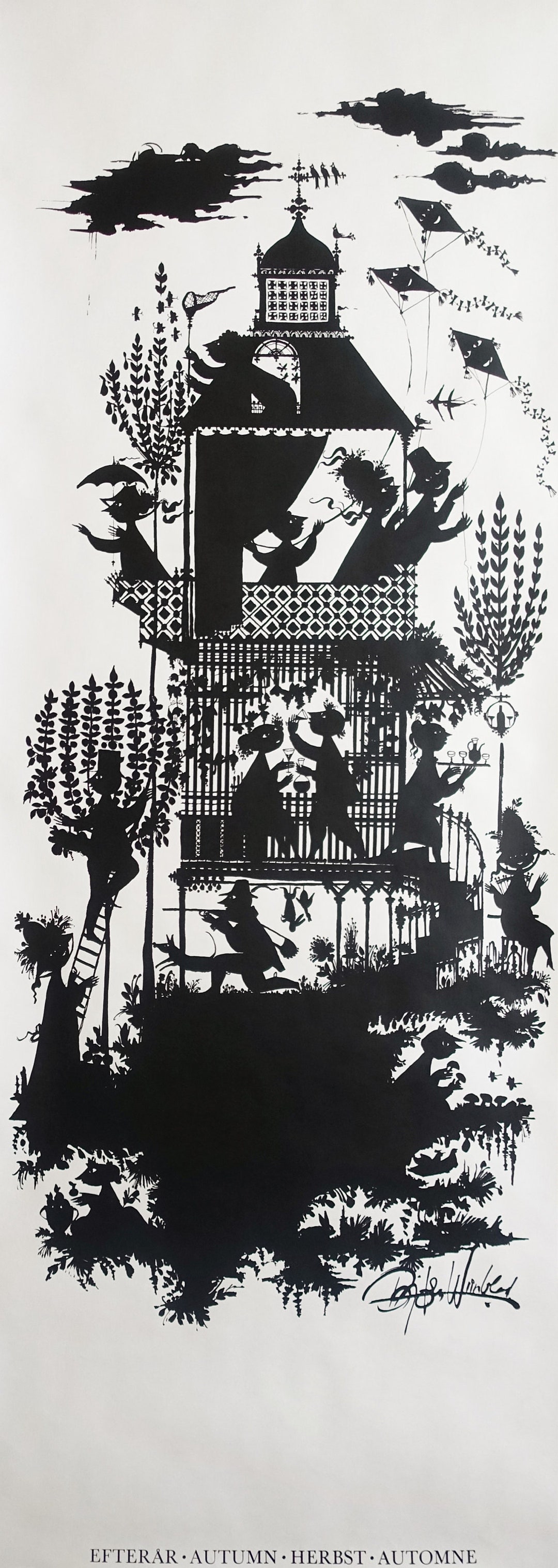 1970s Autumn Season by Wiinblad Original Vintage Poster - Etsy Denmark