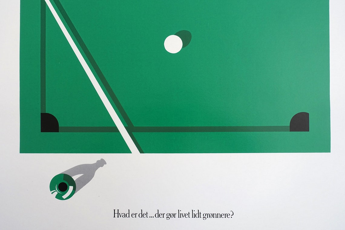 1985 Tuborg Beer Advertisement five-pin Billiards Original - Etsy
