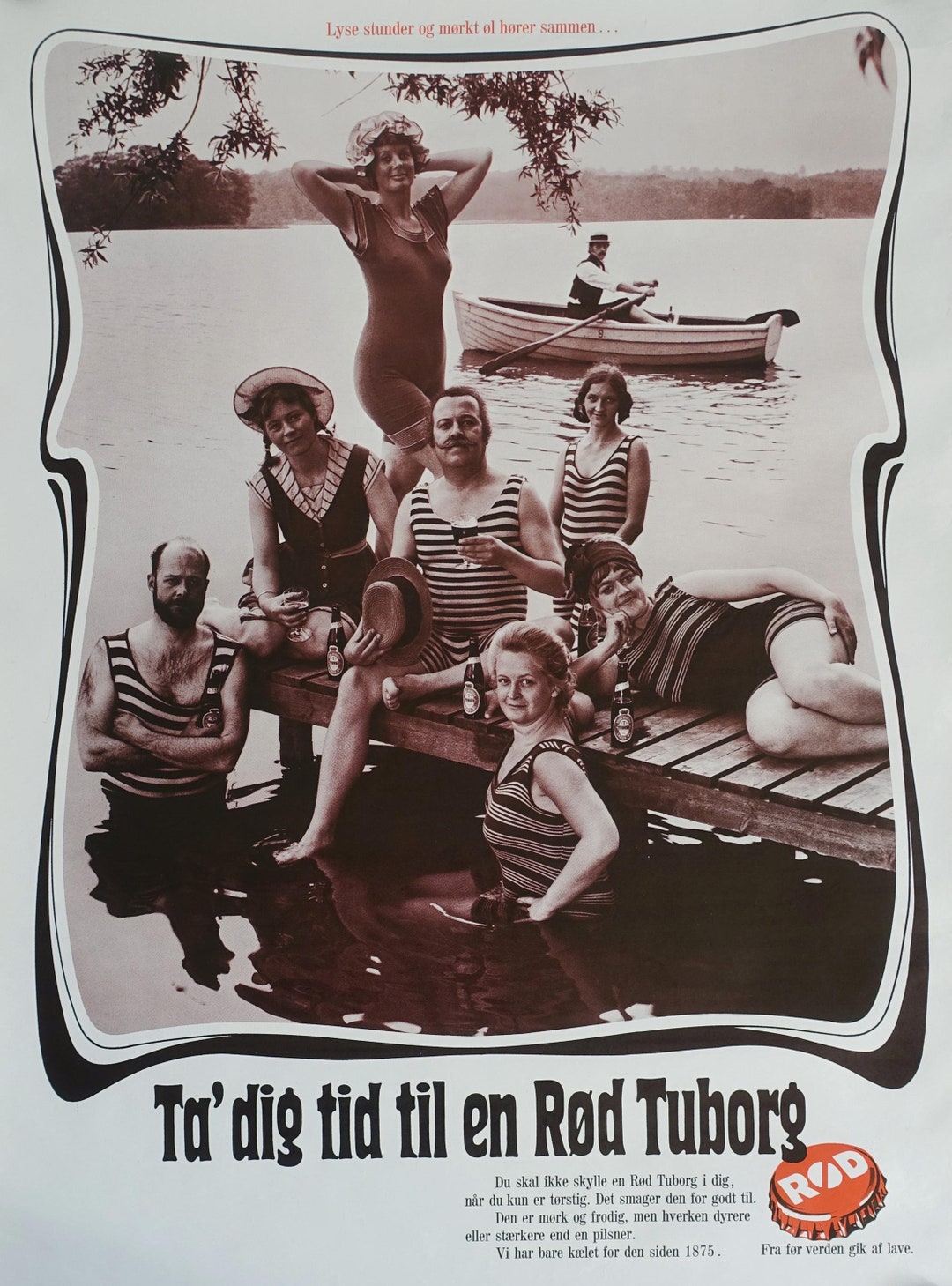 1973 Tuborg Advertisement - Rød Tuborg I - Original Vintage Poster - Etsy