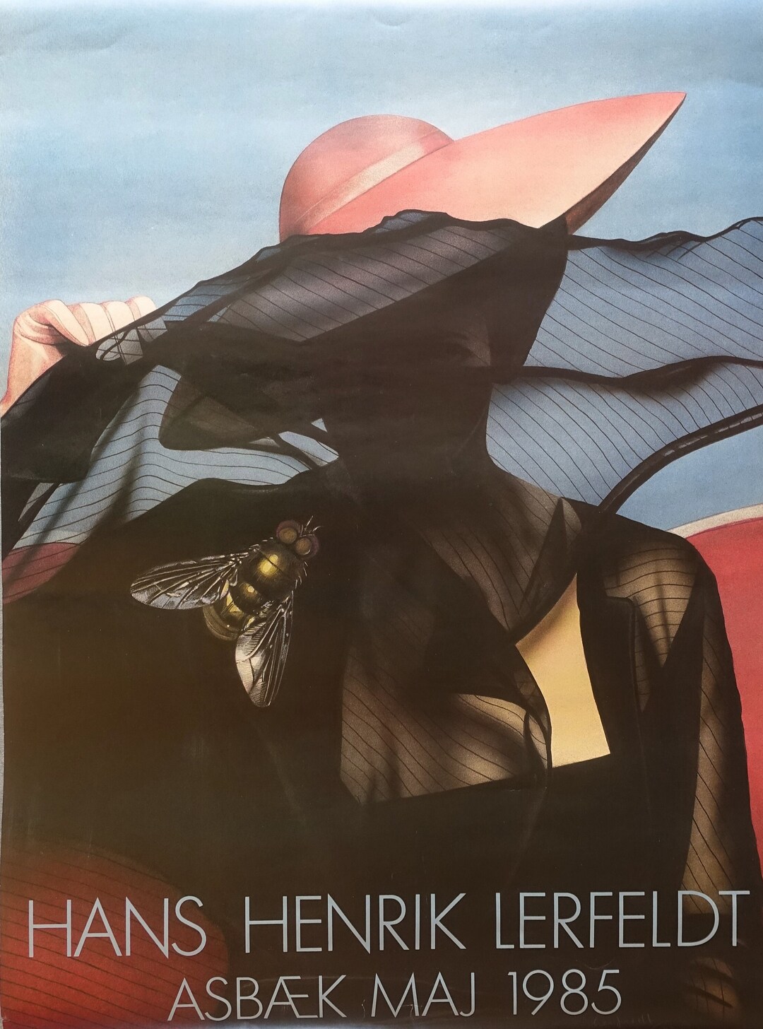 1985 Art Exhibition Poster by Hans Henrik Lerfeldt - Original Vintage ...