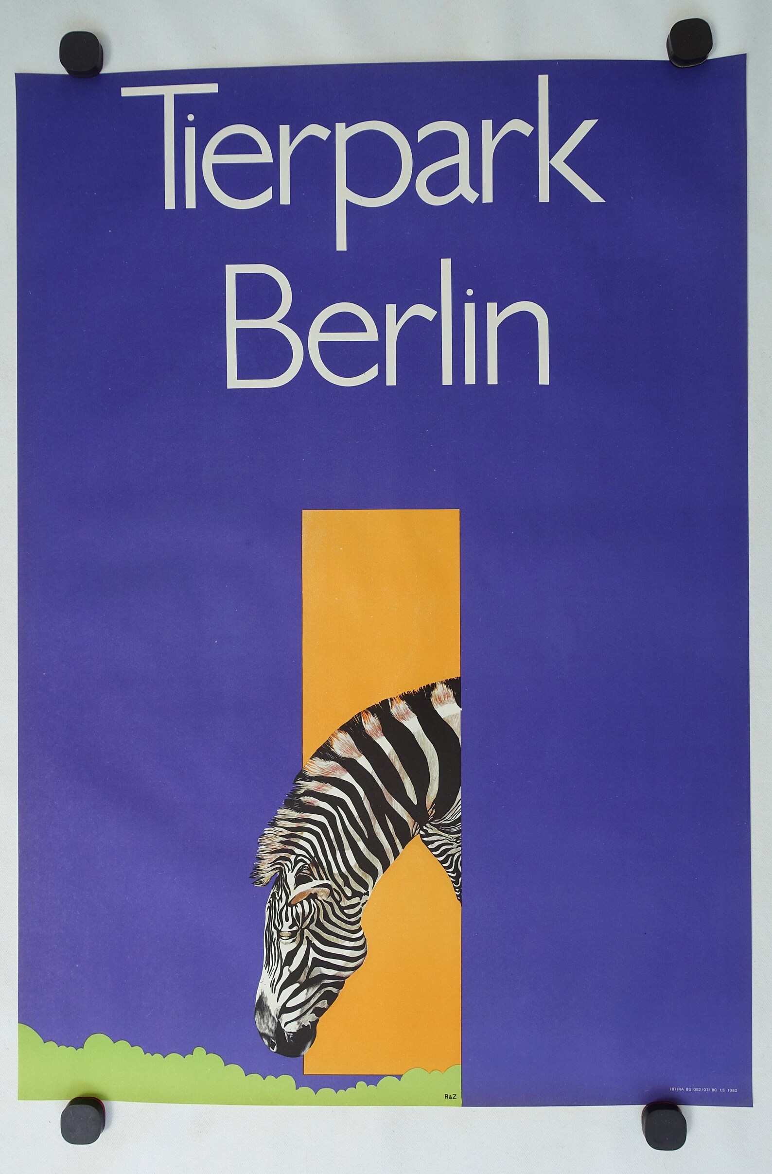 1980 Tierpark Berlin zebra Original Vintage Poster - Etsy