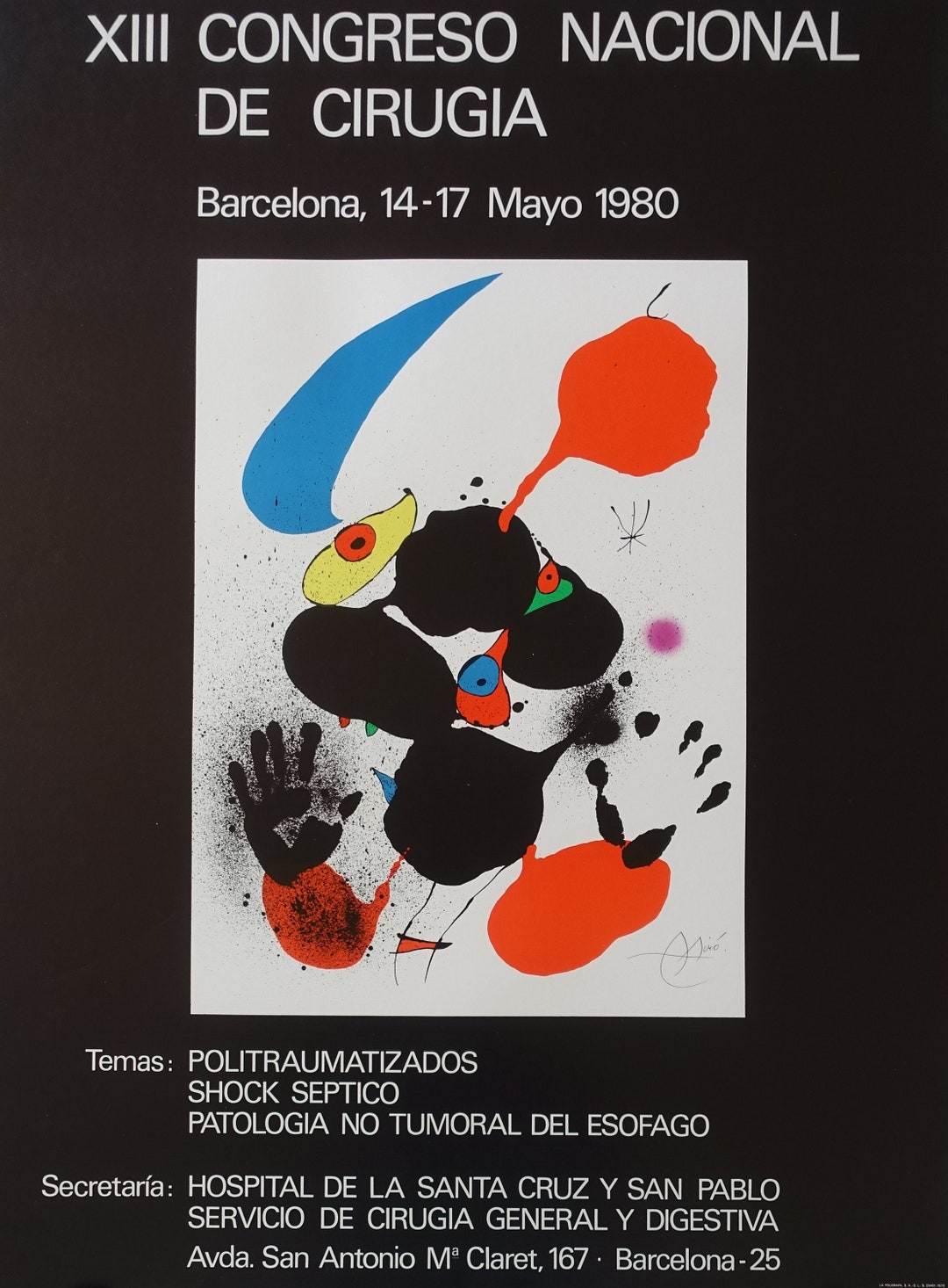 1980 Miro Surgical Conference Poster Original Vintage Poster - Etsy