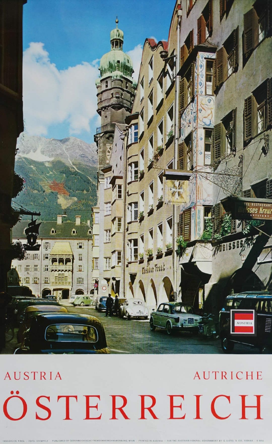 1960s Innsbruck, Tirol - Austria Travel Poster - Original Vintage ...