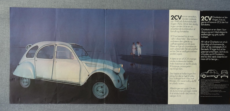 1983 2CV Citroen Advertisement - Original Vintage Poster - Etsy