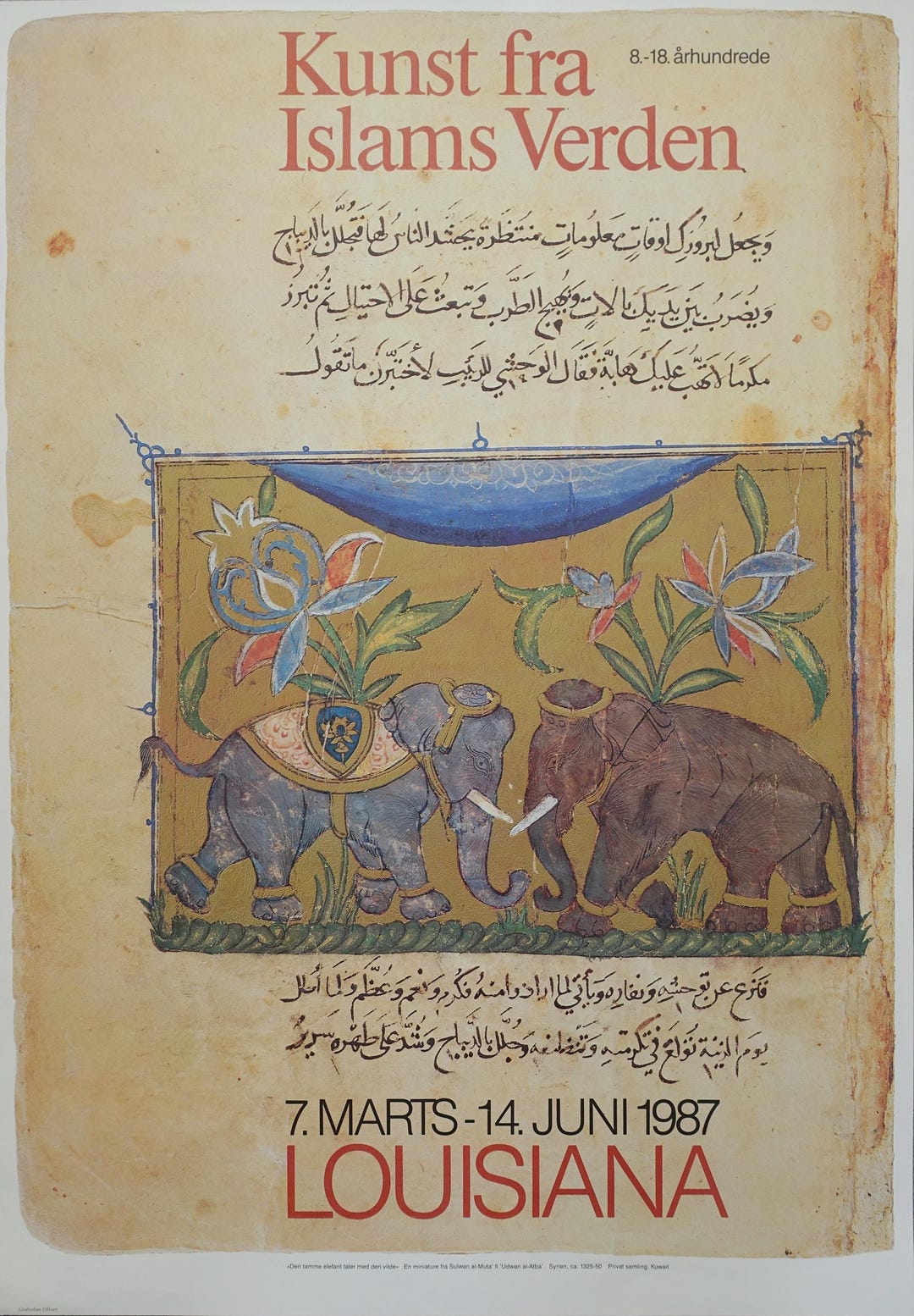 1987 Islamic Art on Louisiana Museum of Modern Art- Original Vintage ...