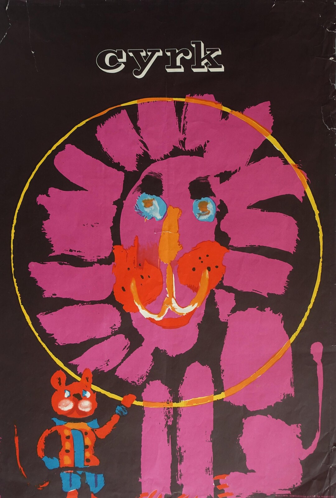 1972 CYRK Circus Lion by Waldemar Swierzy - Original Vintage Poster - Etsy