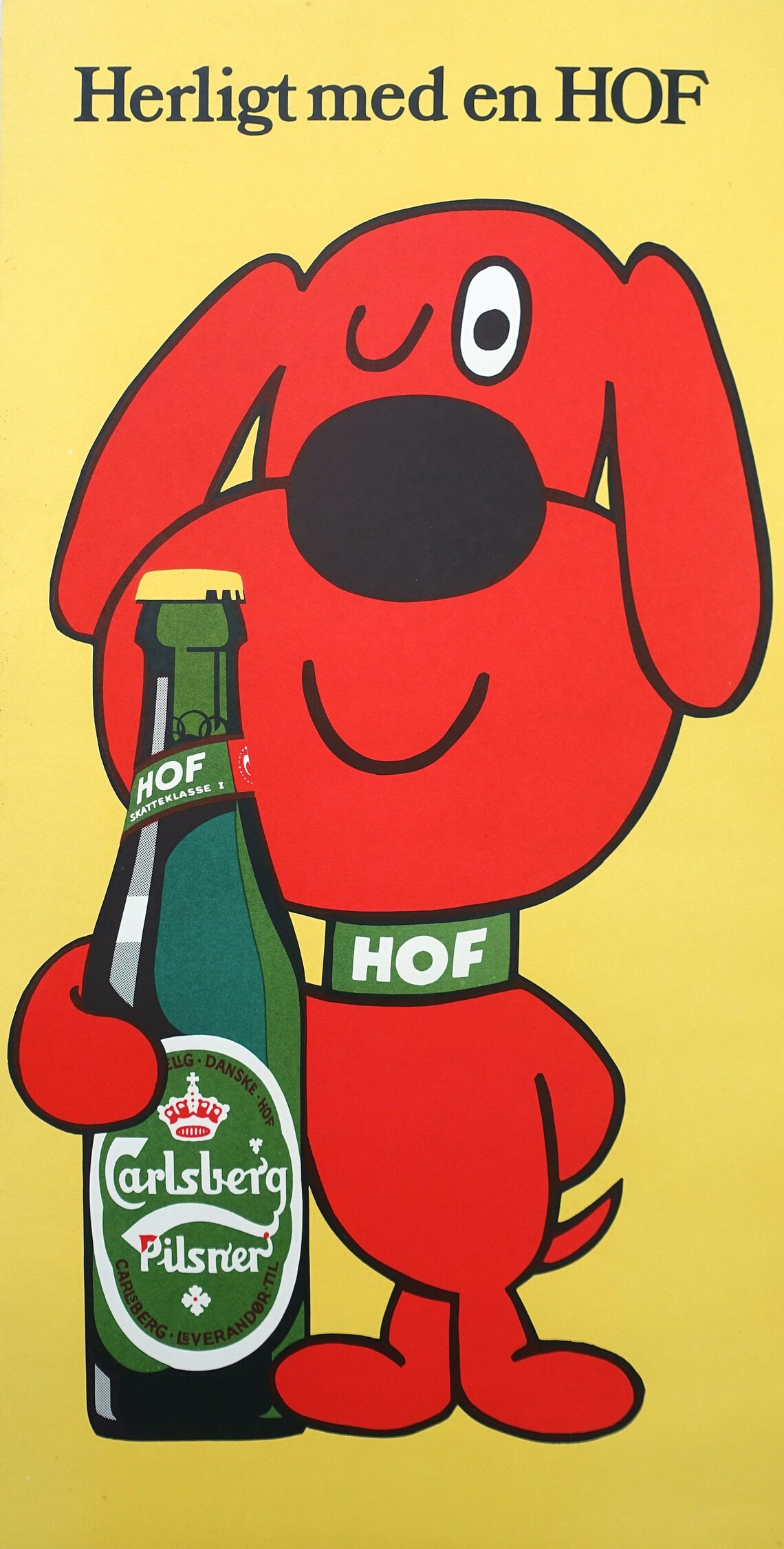 1970s Carlsberg Beer beer Dog Original Vintage Poster - Etsy