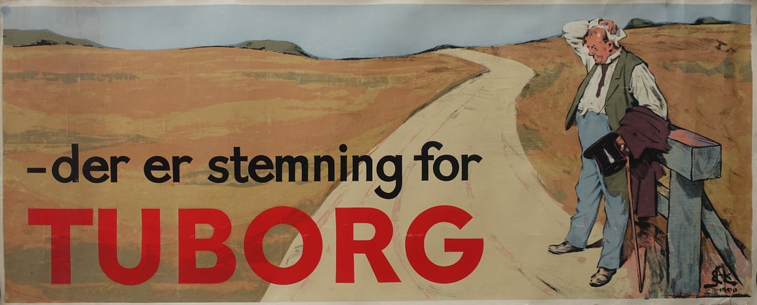 1950s Tuborg Beer Commercial "the Thirsty Man" (super Wide Version ...