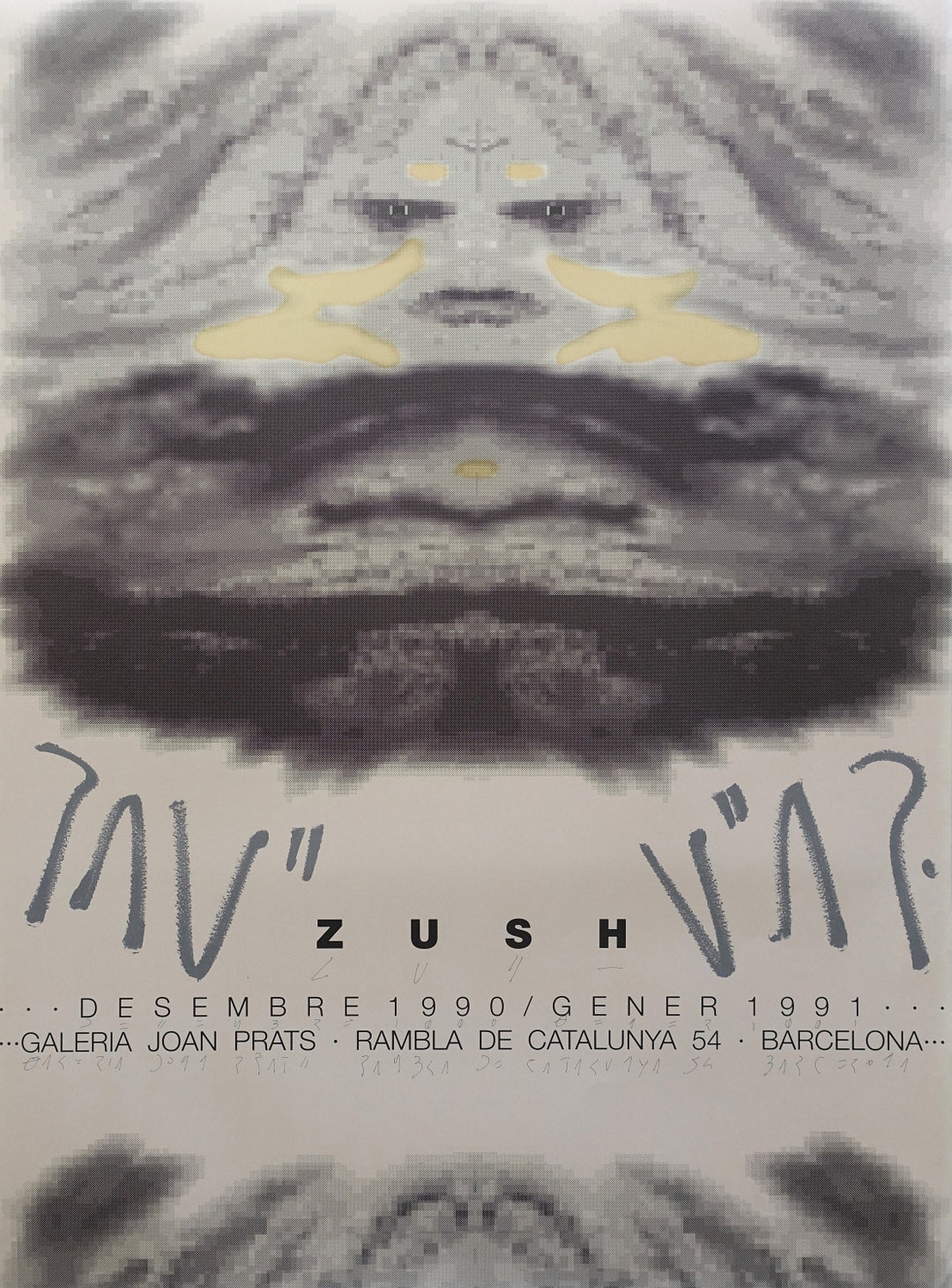 1991 Zush Spanish Exhibition Poster - Original Vintage Poster - Etsy