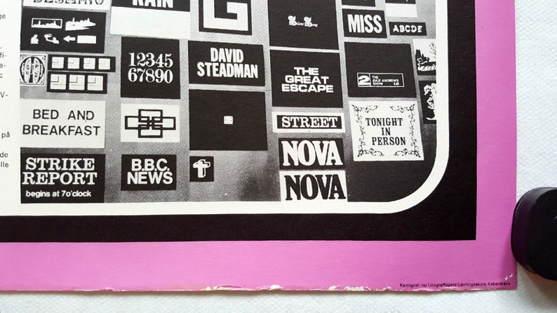 1966 London TV Graphics Art Poster - Original Vintage Poster - Etsy