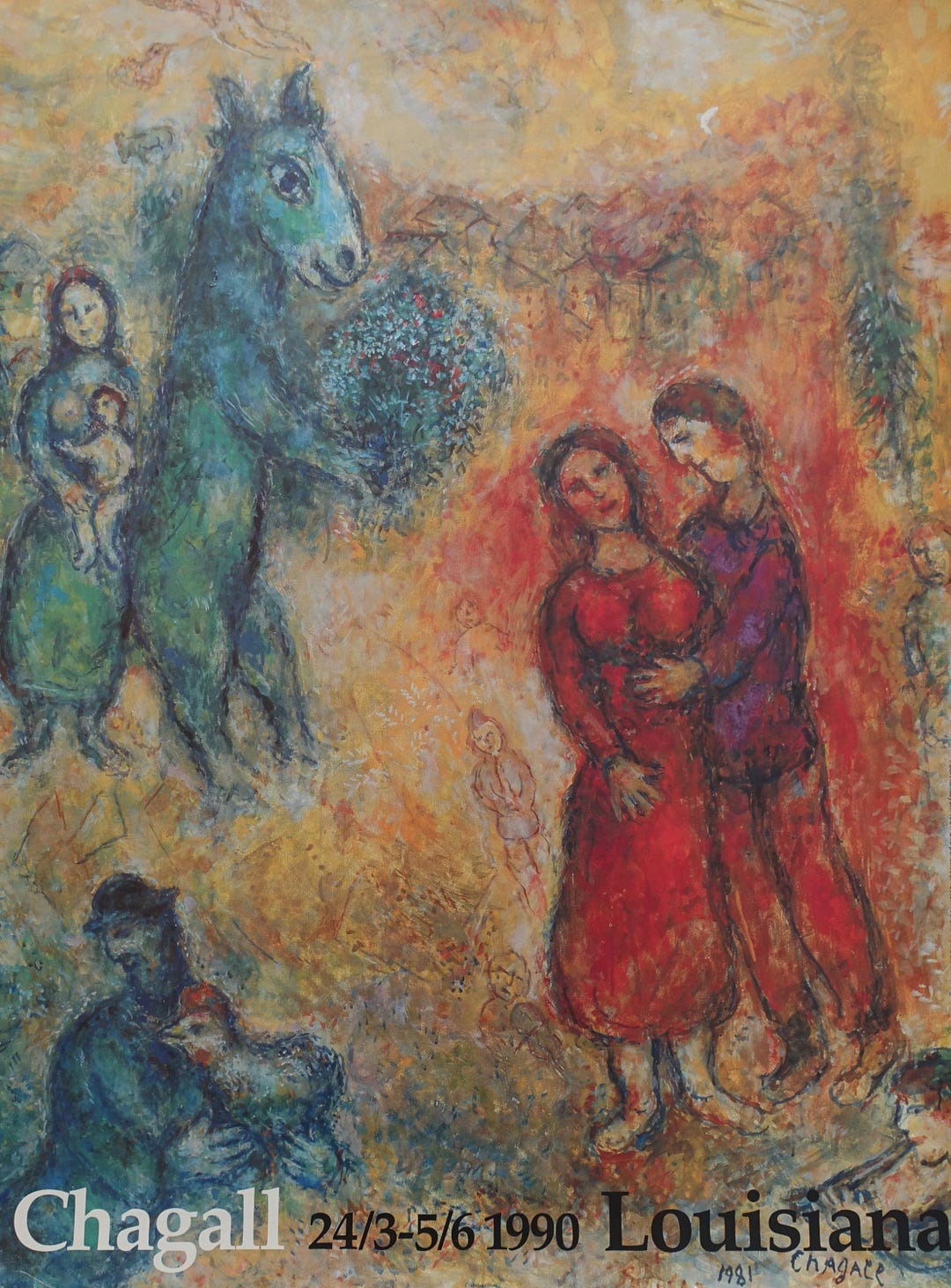 1990 Chagall on Louisiana Museum of Modern Art - Original Vintage ...