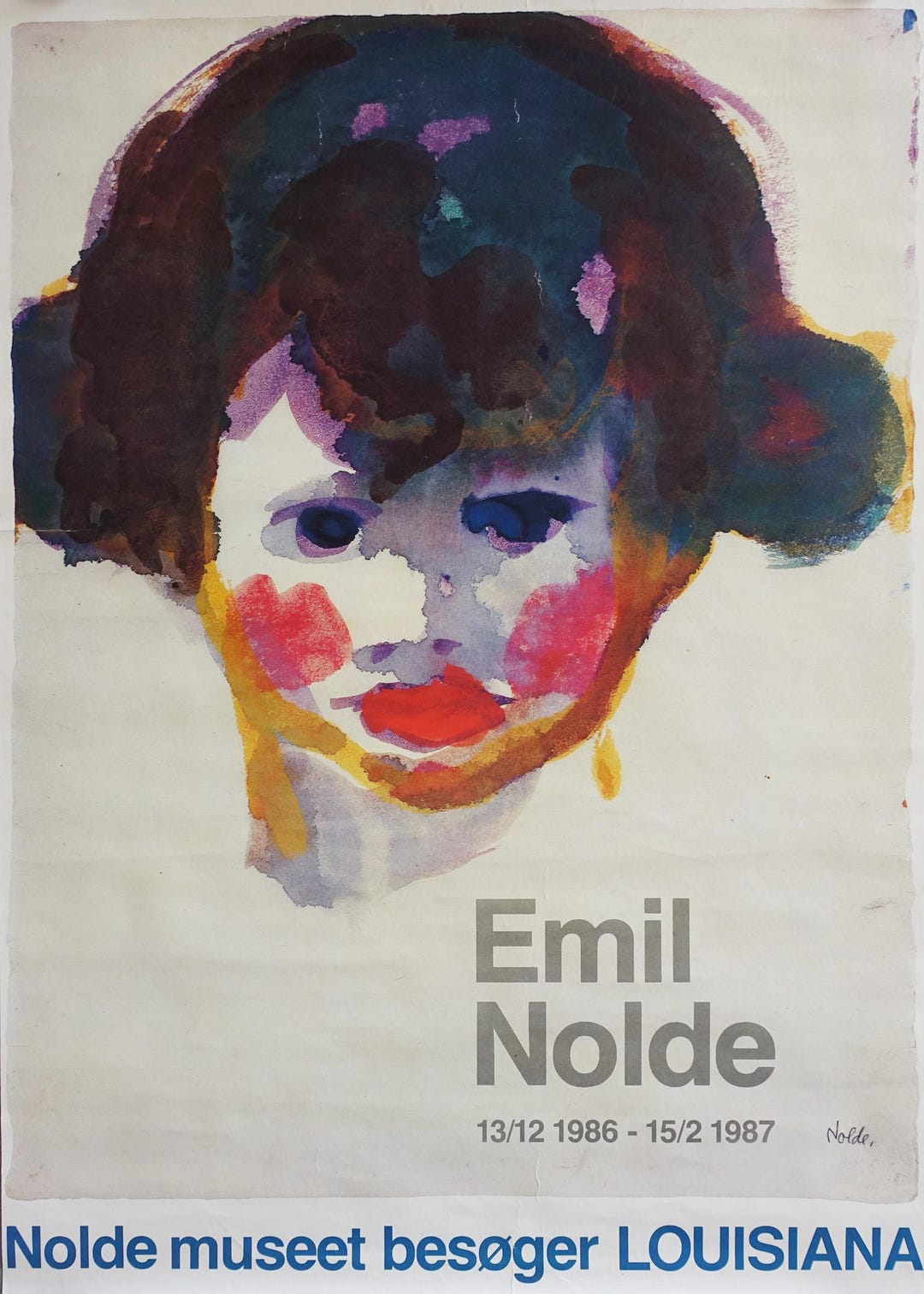 1987 Emil Nolde Louisiana Exhibition Poster - Original Vintage Poster ...