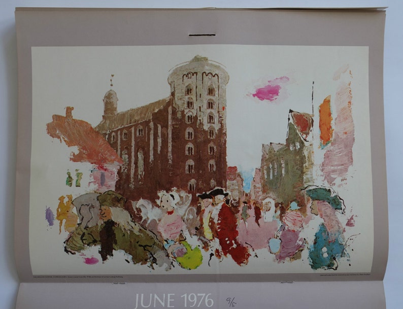 1976 SAS Airlines Calendar by Otto Nielsen Original Vintage - Etsy