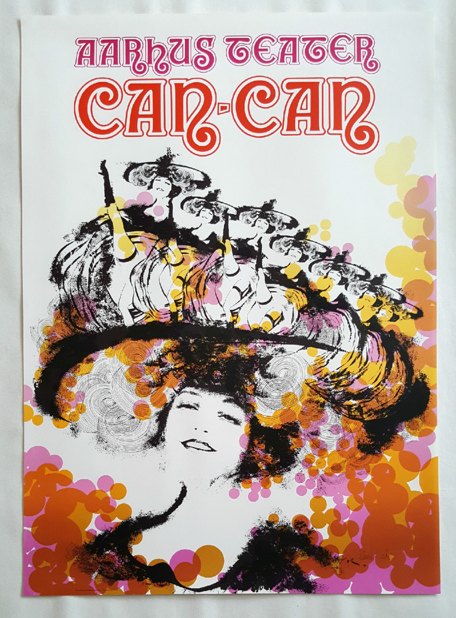 1975 Can-can Musical by Aarhus Teater - Original Vintage Poster - Etsy