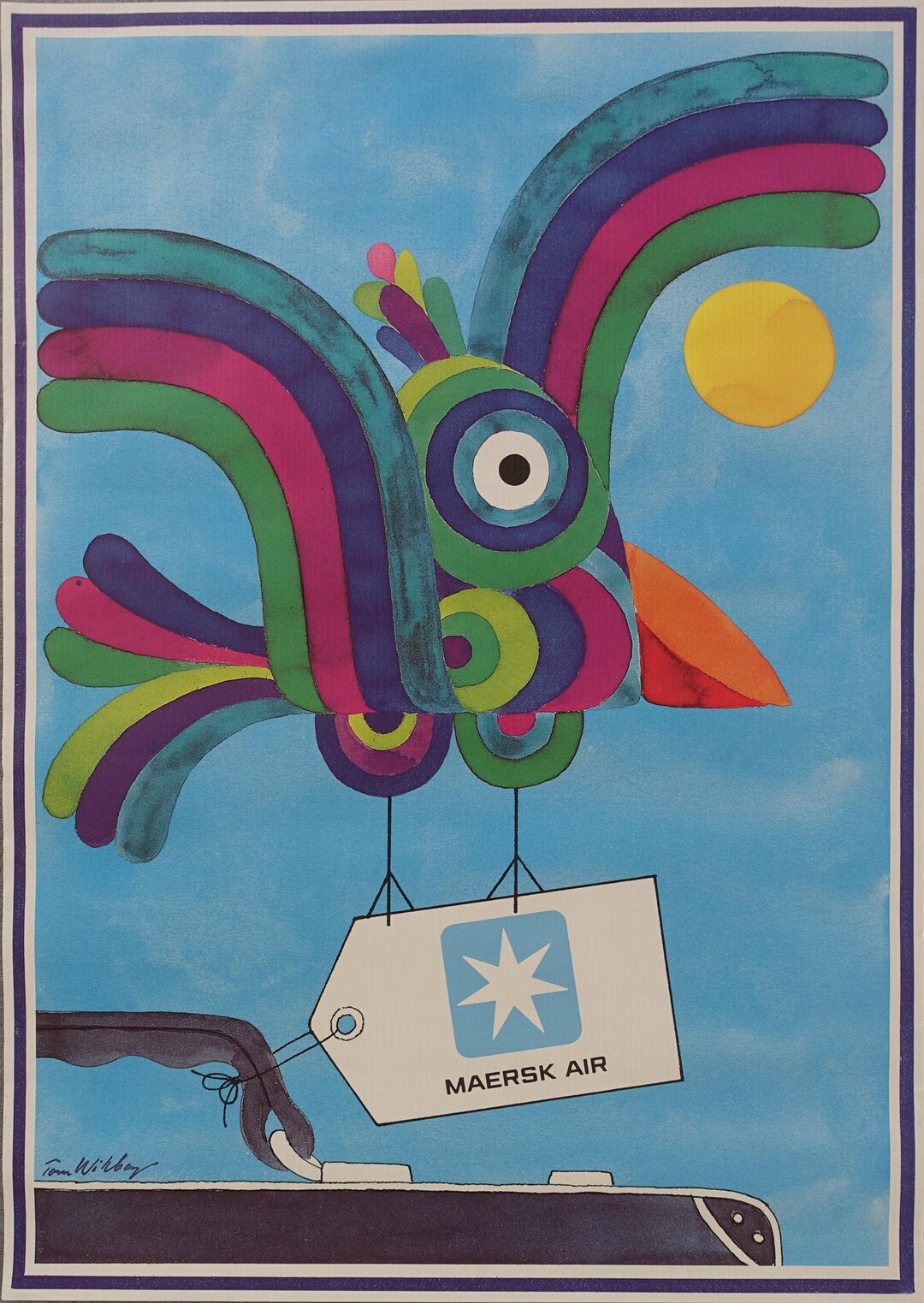 1980s Maersk Air Travel Poster II - Original Vintage Poster - Etsy