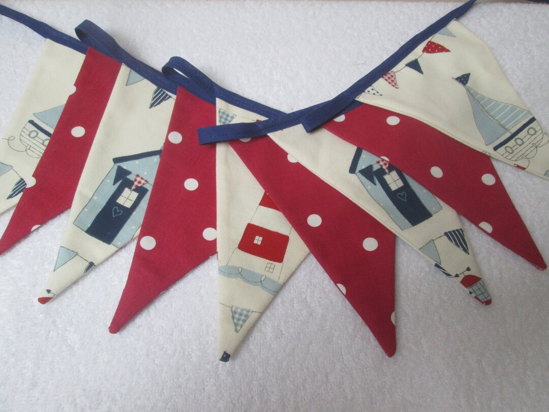 Beach Huts Sail Boats & Lighthouses Double Sided Bunting ~ 2 Meters - Etsy