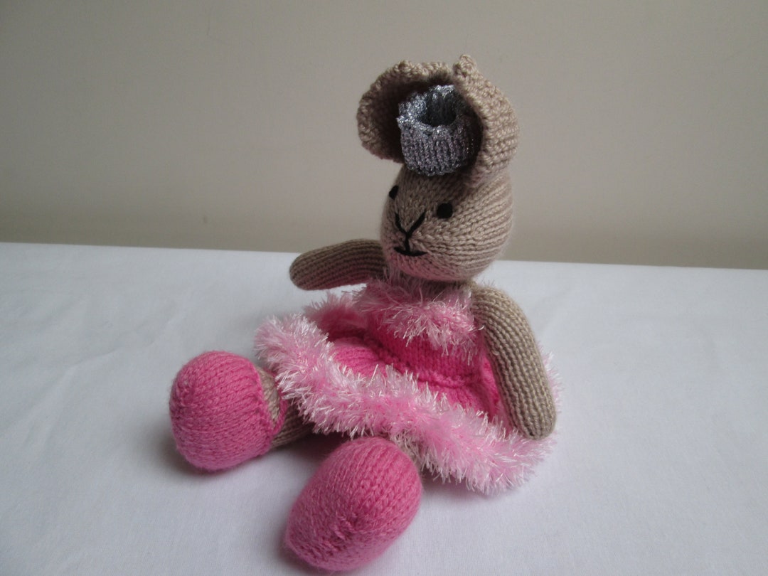 Hand Knitted Princess Bunty Bunny Rabbit With Jointed Legs - Etsy