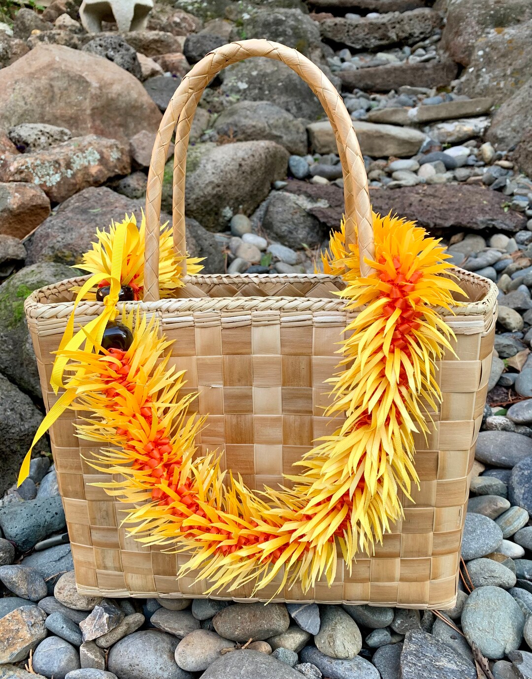 Hawaiian Yellow and Orange Ginger Ribbon Lei - Etsy