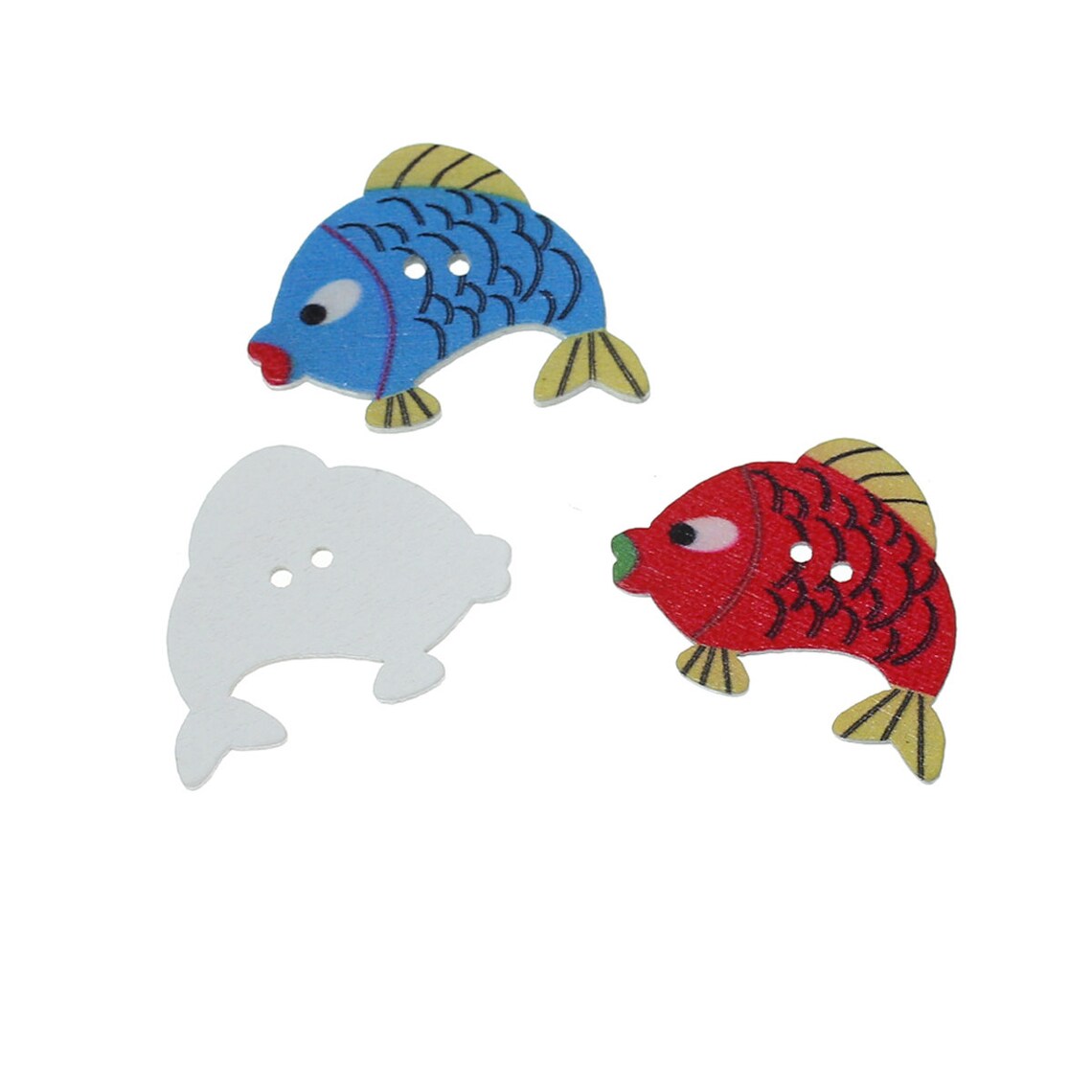 Assorted Colour Fish Design Sewing Buttons. 31mm1 2/8 - Etsy