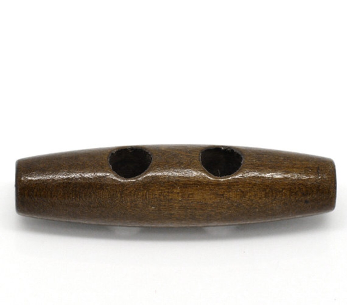 Oval Design Wooden Toggle Buttons. 50mm 2 Inches 5cm. Dark | Etsy