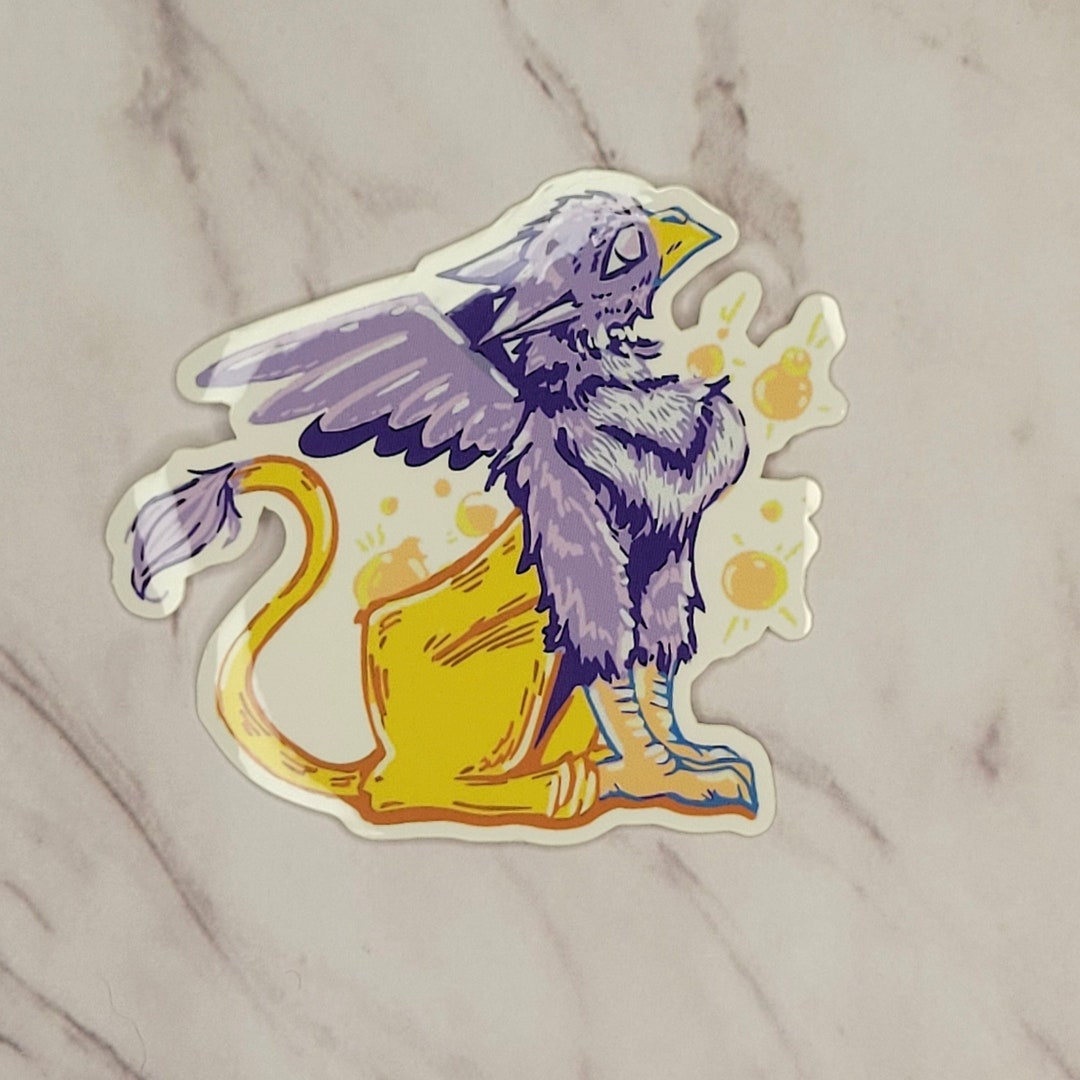 Sticker for Kids, Purple Gryphon, Car Decal, Laptop Decal, Mirror Decal ...