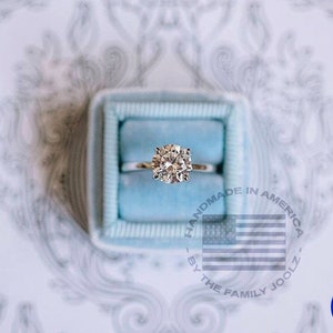 Ring Box, Blue Ring Box, Ring Bearer Box, Wedding Ring Box, Handmade ...