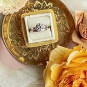 Yellow Velvet Ring Box, Wedding Ring Box, Engagement Ring Box, Proposal ...