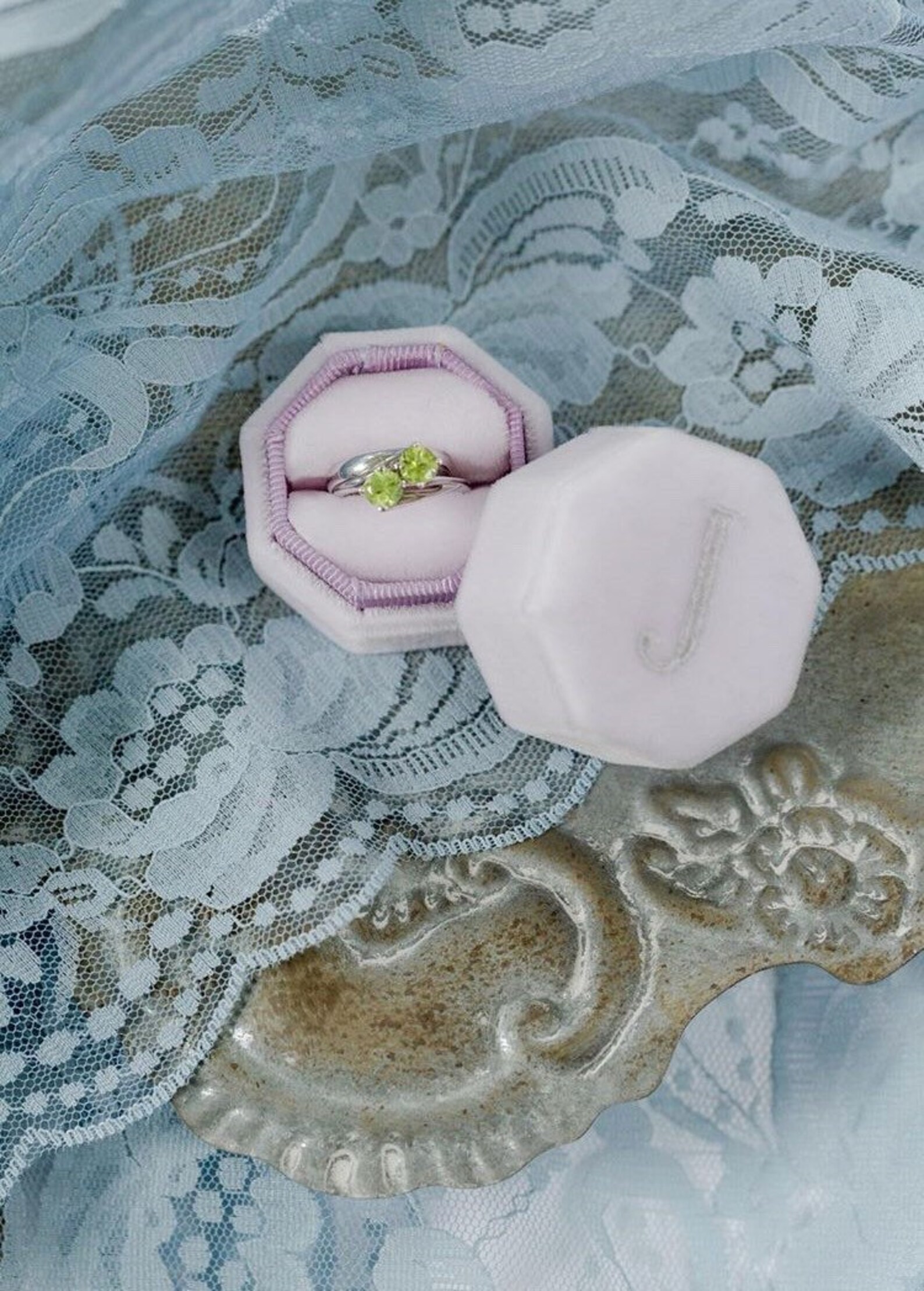 Orchid Velvet Ring Box Purple Ring Box Lavender Ring Box | Etsy