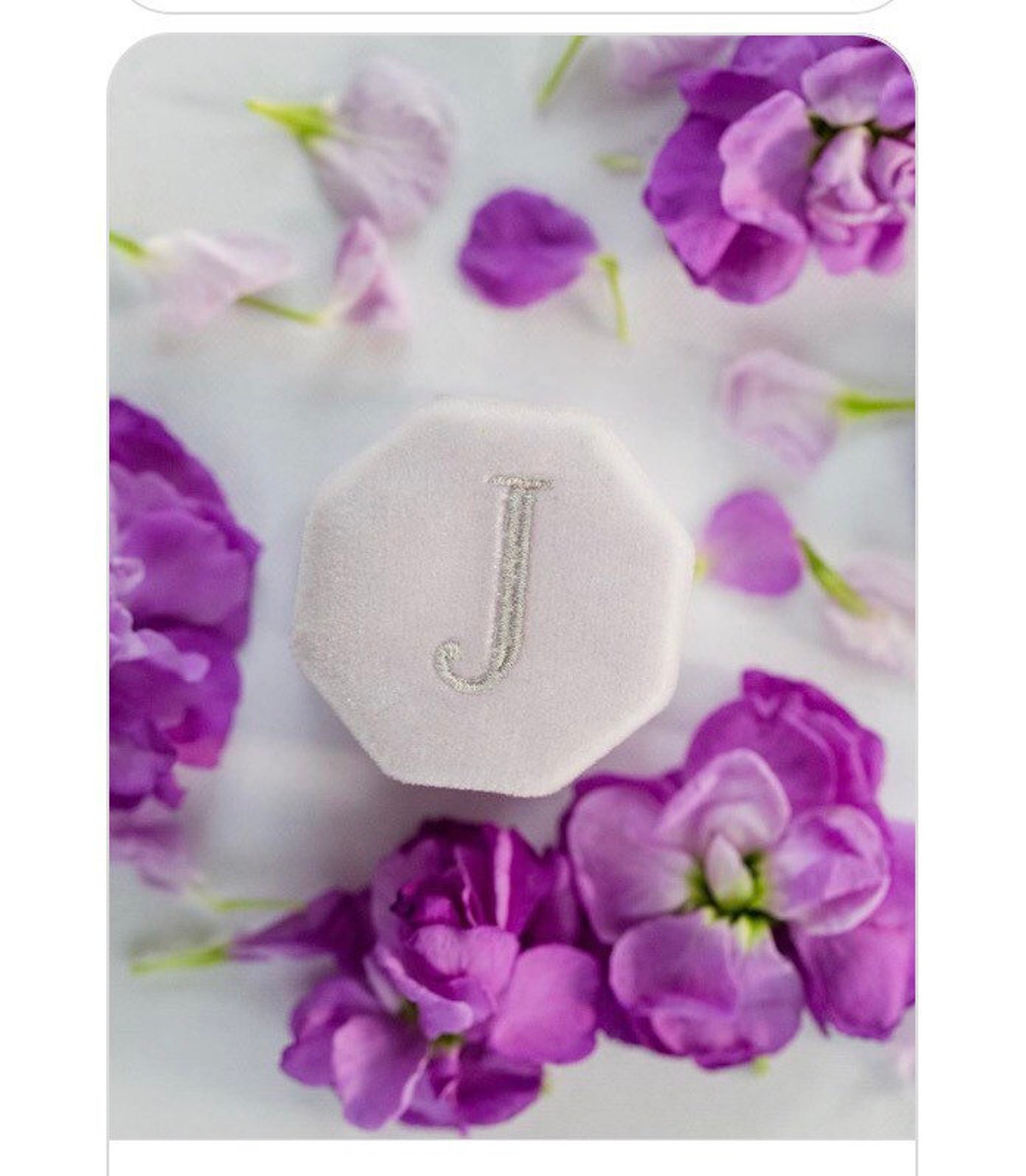 Orchid Velvet Ring Box Purple Ring Box Lavender Ring Box | Etsy