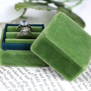 Wedding Ring Box, Antique Ring Box, Green Ring Box, Proposal Ring Box ...