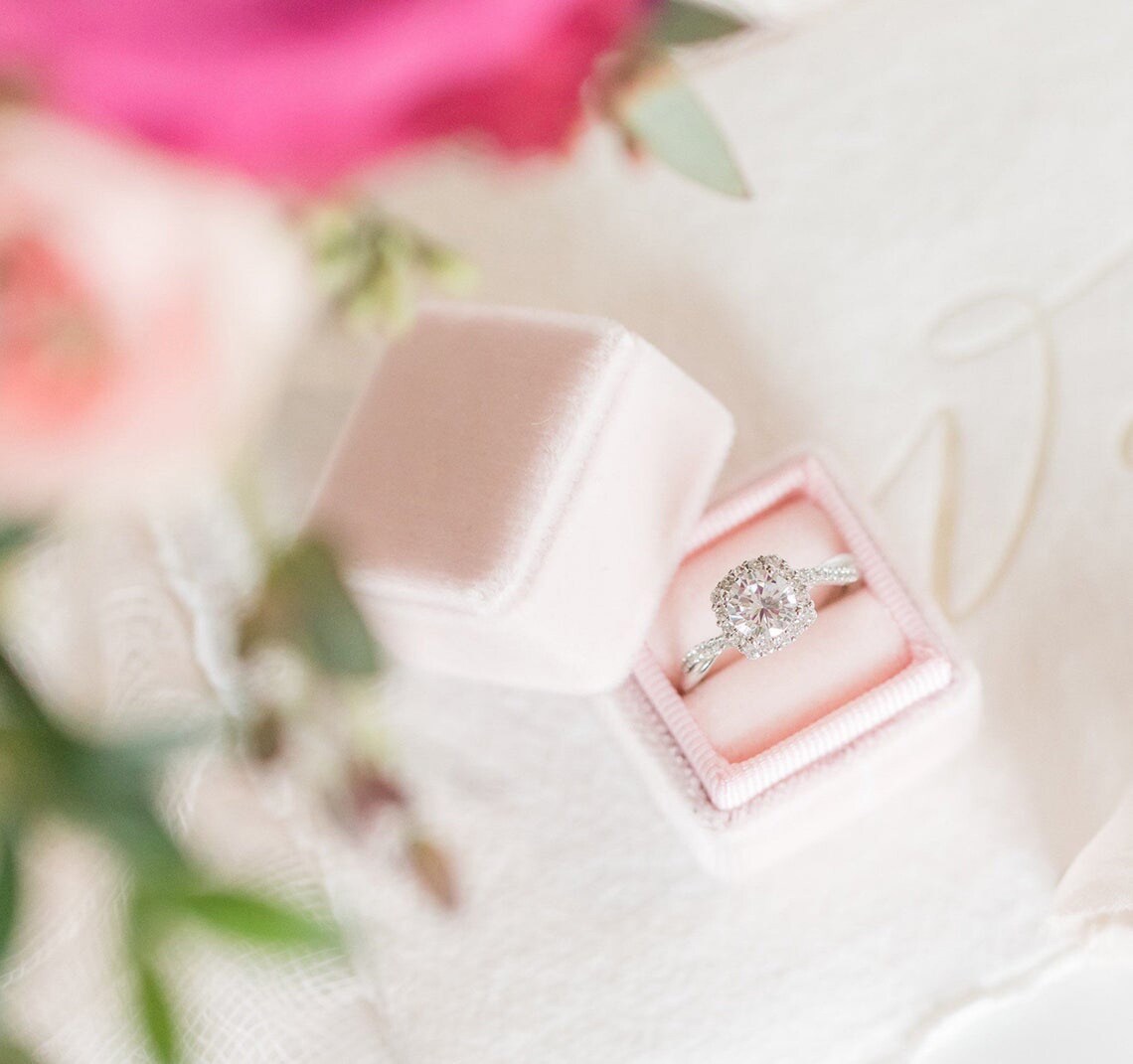 Ring Box Engagement Ring Box Proposal Ring Box Pink Ring - Etsy