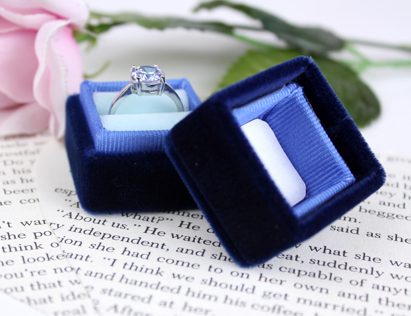 Blue Ring Box Antique Ring Box Wedding Ring Box Handmade | Etsy